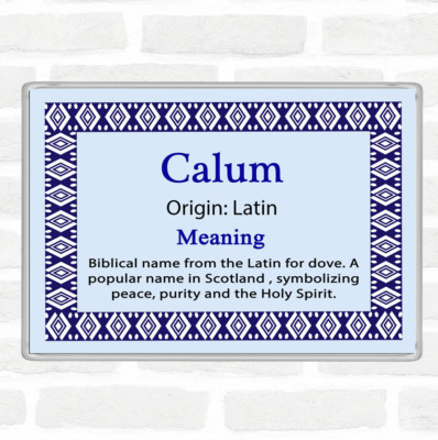 Calum Name Meaning Jumbo Fridge Magnet Blue | eBay UK