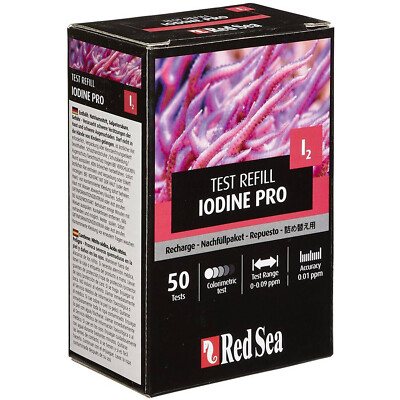 Red Sea Iodine Pro Reef Test Kit Refill 50 Test Reagent Refills | eBay