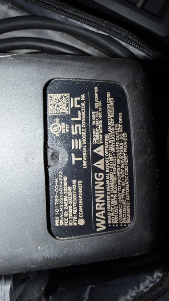 2023 Tesla Model Y 3 S X EV charger Mobile Connector home charging cord ...