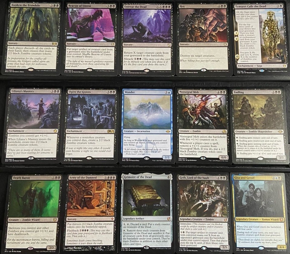 ***Custom Commander Deck*** Gisa and Geralf - Zombies - EDH MTG Magic ...