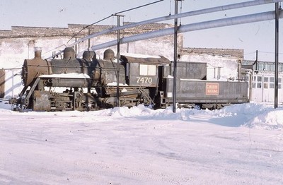 CN 7470 CANADIAN NATIONAL Railroad Train Steam Locomotive 1969 Photo ...