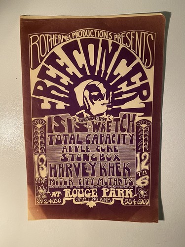 Vintage Detroit Punk Rock Concert Poster/print MOTOR CITY MUTANTS ...