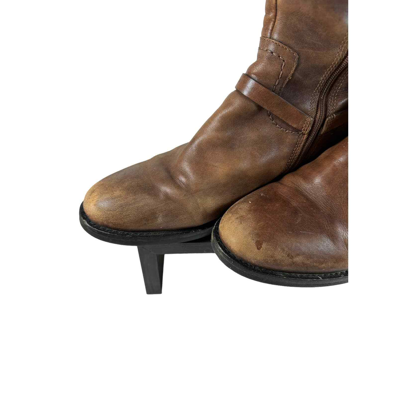 ECCO Hobard Harness Equestrian Leather Mid-Calf Brown… - Gem