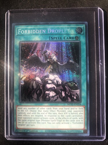 Yugioh Forbidden Droplet MP22-EN254 - Prismatic Secret Rare - 1st ...