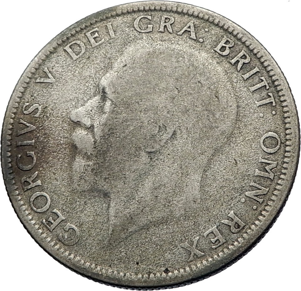1928 United Kingdom Great Britain GEORGE V Silver Florin 2 Shillings ...
