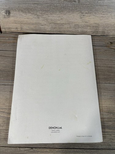 Denon AVR-1905/785 AV Surround Receiver Operating Instructions Manual ...