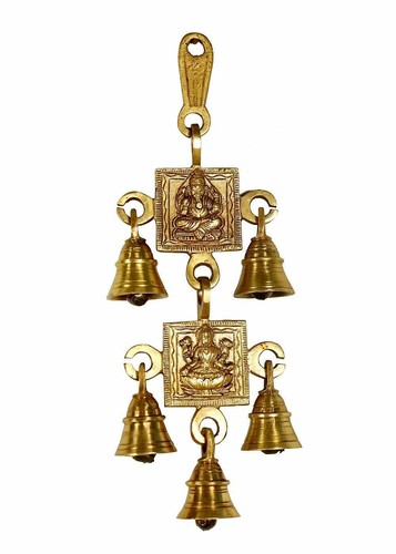Laxmi & Ganesh Brass Wall Hanging Ghanti with 5 Bells | eBay