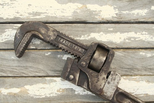 Antique Trimo Pipe Wrench Trimont Mfg Co 14" Adjustable Old Tool ...
