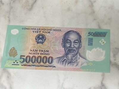 BRAND NEW 500,000 Vietnamese Dong VND Polymer Banknote Uncirculated ...