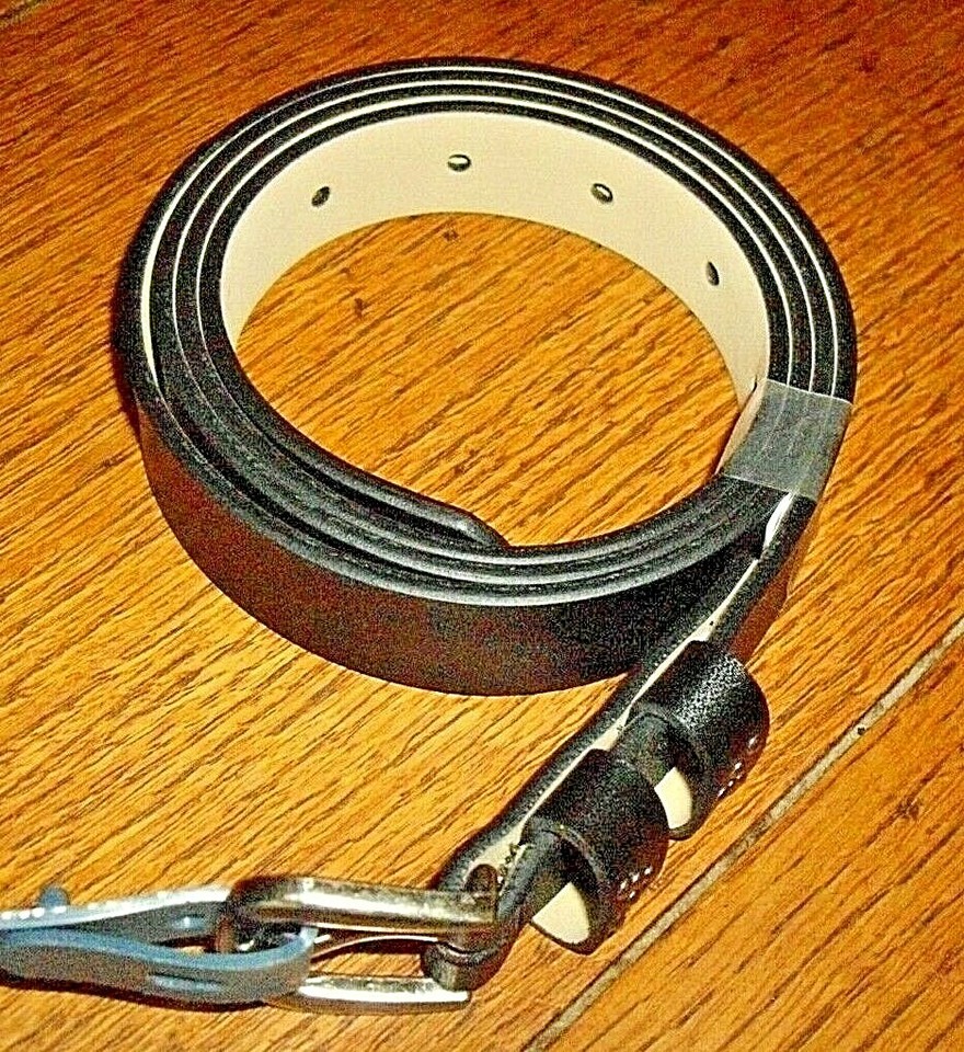 Women's Double Loop With Rivet Belt - Universal Thread Black L Silver ...