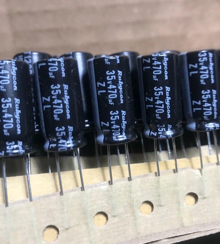 2200uf 1500uf 1000uf 820uf 680uf 470uf 10v 16v 25v 35v Rubycon ...