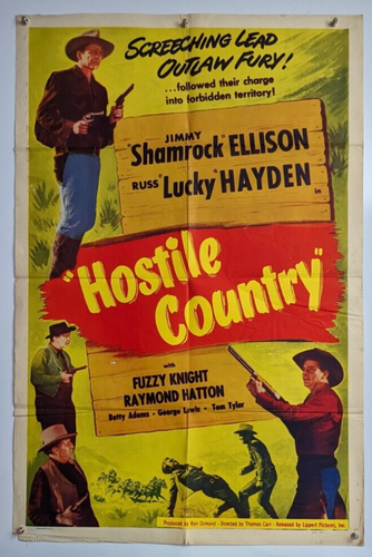 Jimmy Ellison "Hostile Country" RARE Original 1950 Vintage Western ...