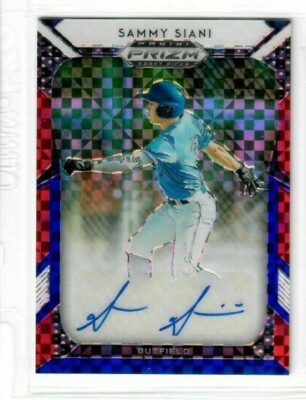 SAMMY SIANI 2019 Panini Prizm Draft Picks Baseball AUTO RED WHITE BLUE ...