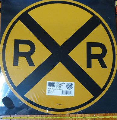 Microscale Medel Sign #10201 RxR Crossing Sign /LG(Die Cut, Embossed ...