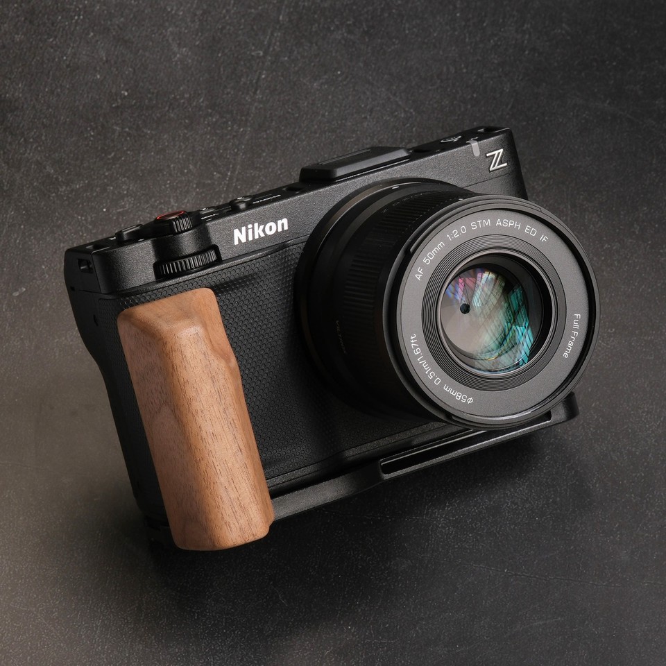 Wooden L Handle Grip Holder For Nikon ZR Camera Aluminum Alloy ...