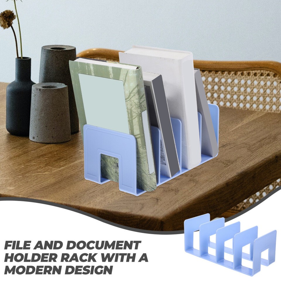 1Pc Book Stand Rack File Box Holder Office Files Holder Independent ...