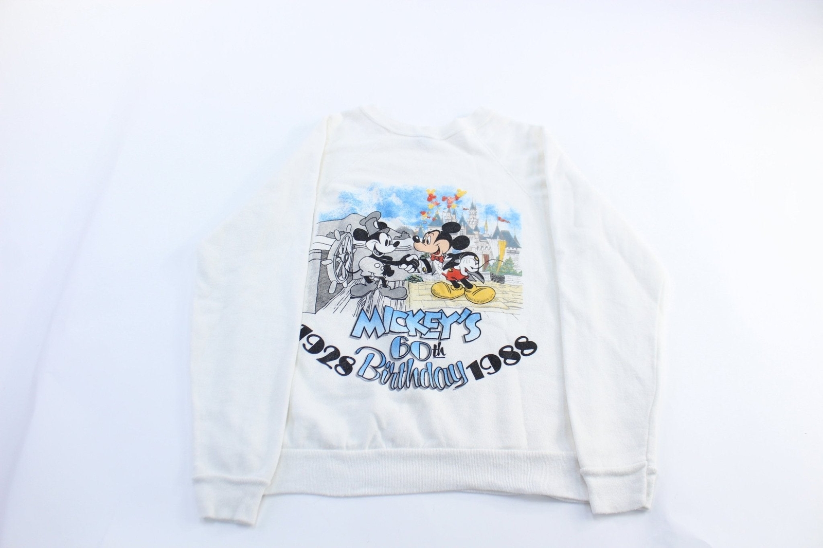 1988 Disney Mickey Mouse 60th Birthday Graphic Sweats… - Gem