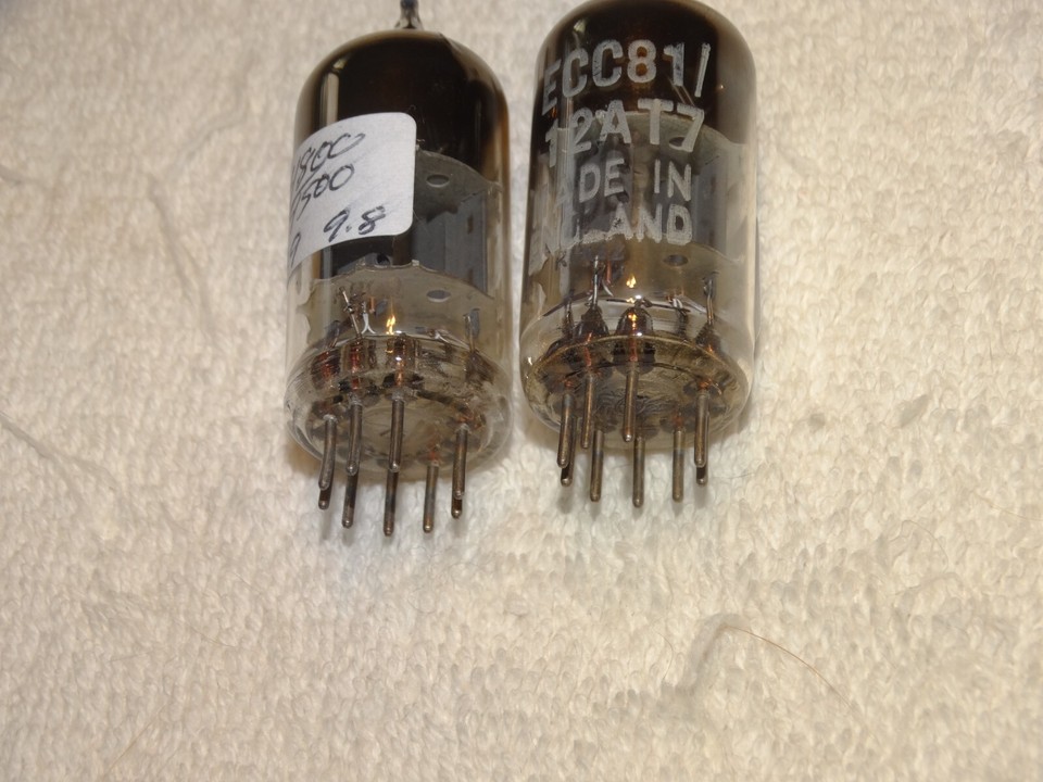 2 x 12AT7/ECC81 Mullard Tubes*Square Getters*Strong Testing*Matched ...