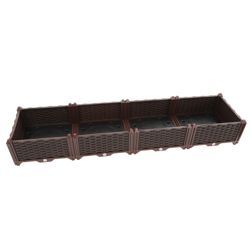 Large Planter Box Indoor/Outdoor Plastic Planter 156cm Raised Garden ...