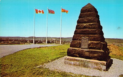 VTG Postcard Fort Howe Memorial And Lookout Saint John New Brunswick ...