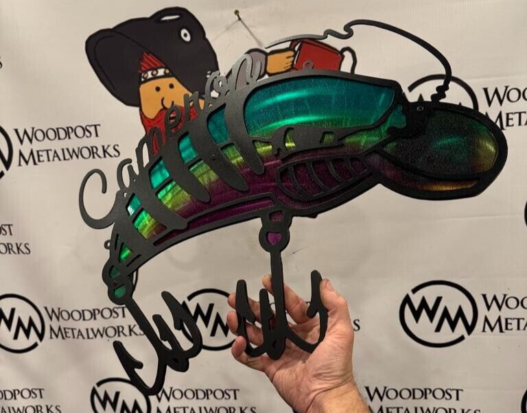 Metal Fishing Lure Custom Name Plasma Cut Sign Art Fishing Lake | eBay