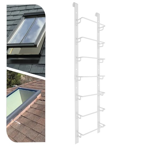 Window Well Ladder 7 Steps Egress Ladder Steel Escape Ladder 20"W x 78. ...