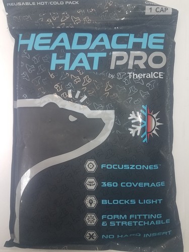 TheraICE PRO Migraine Headache Relief Cap, Reusable Hot & Cold Therapy ...