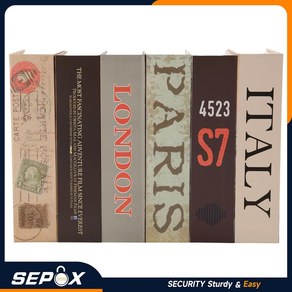 ® 6 Different Book Safe Lock Boxes, Large Book Box with Premium ...