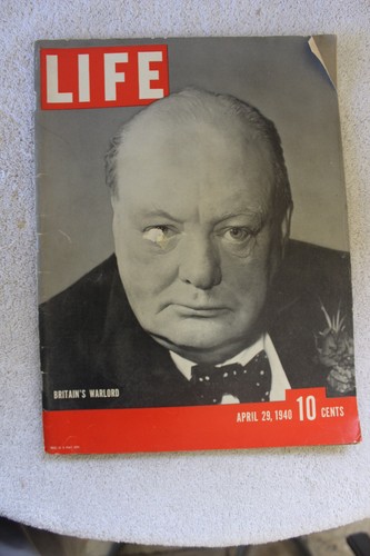 Vintage April 29, 1940 Life Magazine - Winston Churchill, WW2, Great ...