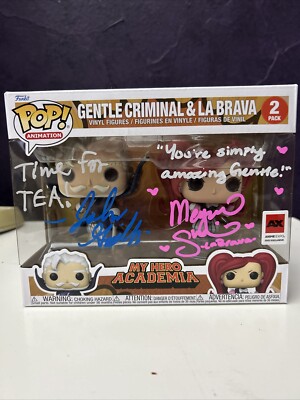 Gentle Criminal & La Brava 2 Pack! Dual Signed! MHA Funko Pop ...