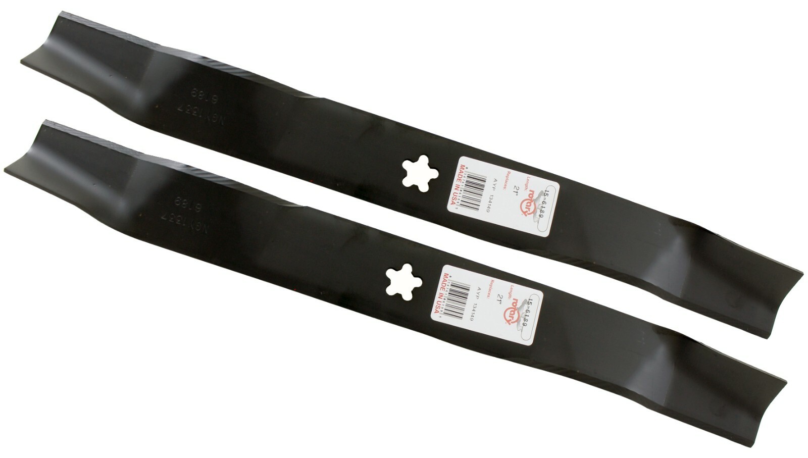 42" Rotary #6189 Mulching Lawn Mower Blade Set (2) 5pt Star CH Poulan ...