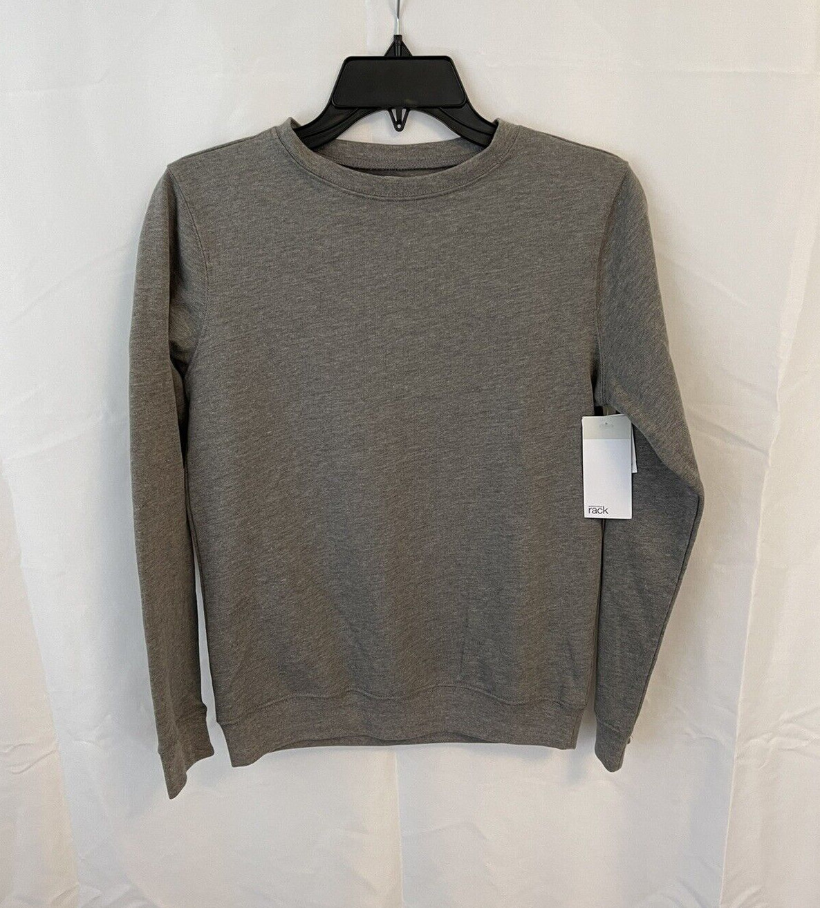 Nordstrom Rack Kids Long Sleeve Pullover Sweatshirt Size Large Grey NEW ...
