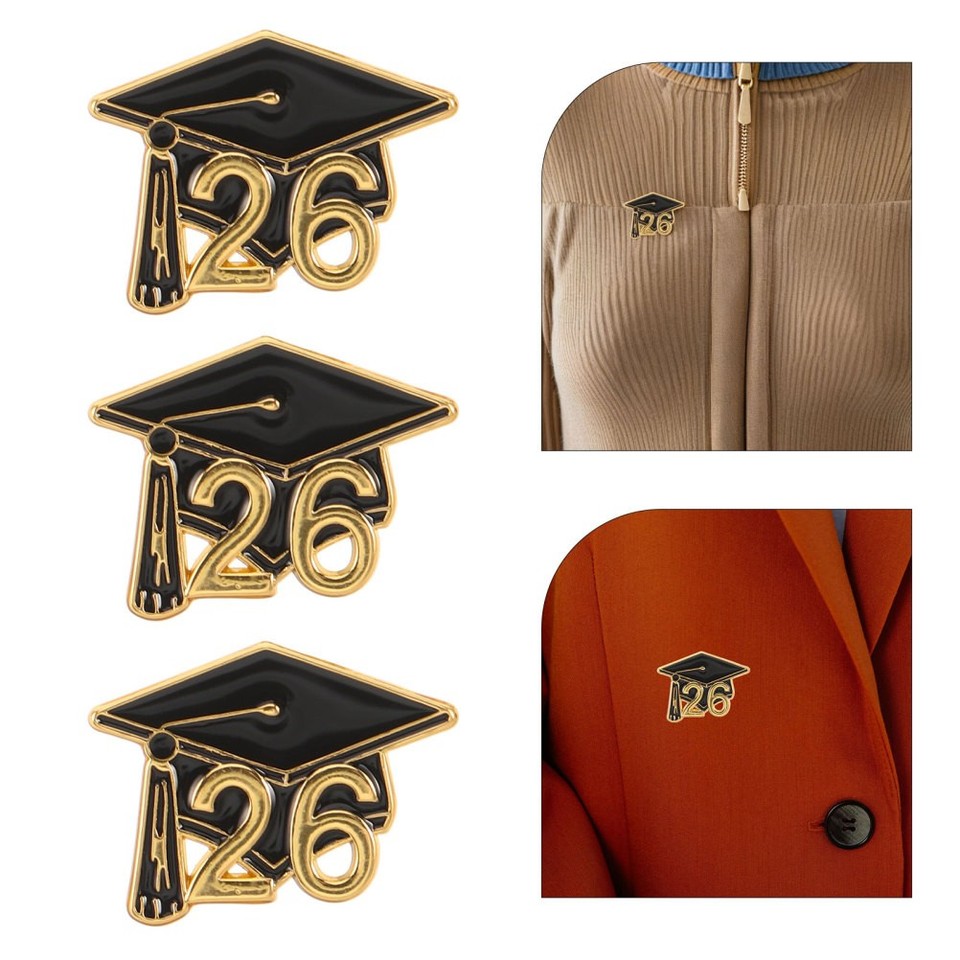 8pcs Graduation Brooch Pin for Hats & Clothes - 2026 Graduation Cap ...