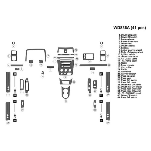 For Hummer H3 07-10 B&I WD836A-ES2 2D Real Birdseye Maple Large Dash ...