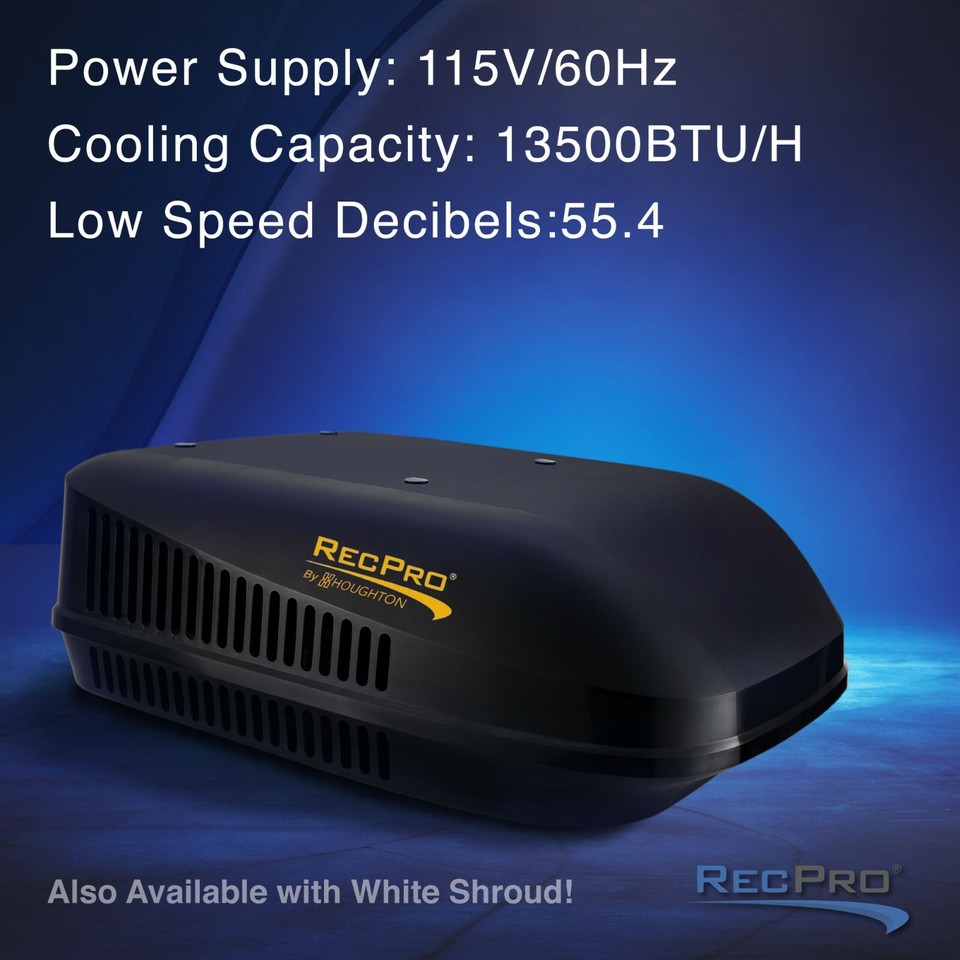 RecPro RV Air Conditioner 13.5K Camper Rooftop Non-Ducted AC Unit White ...