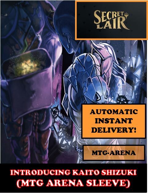 MTGA MTG ARENA CODE CARD INTRODUCING KAITO SHIZUKI SECRET LAIR SLEEVE ...