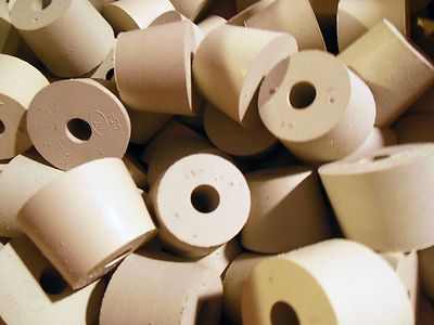 Rubber Stoppers w/ Airlock Hole Bung Jug Wine Drilled Gum CHOOSE SIZE ...