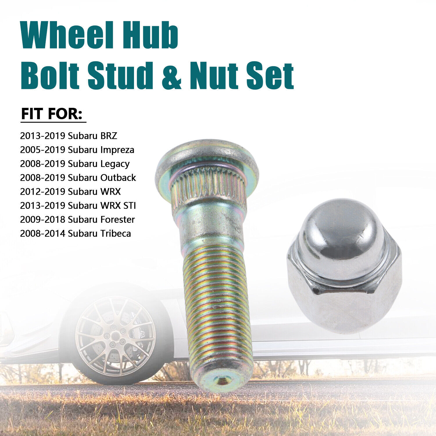 4PCS Assembly Kit Bolts Studs & Nuts Fit for 2013-2019 Subaru WRX STI ...