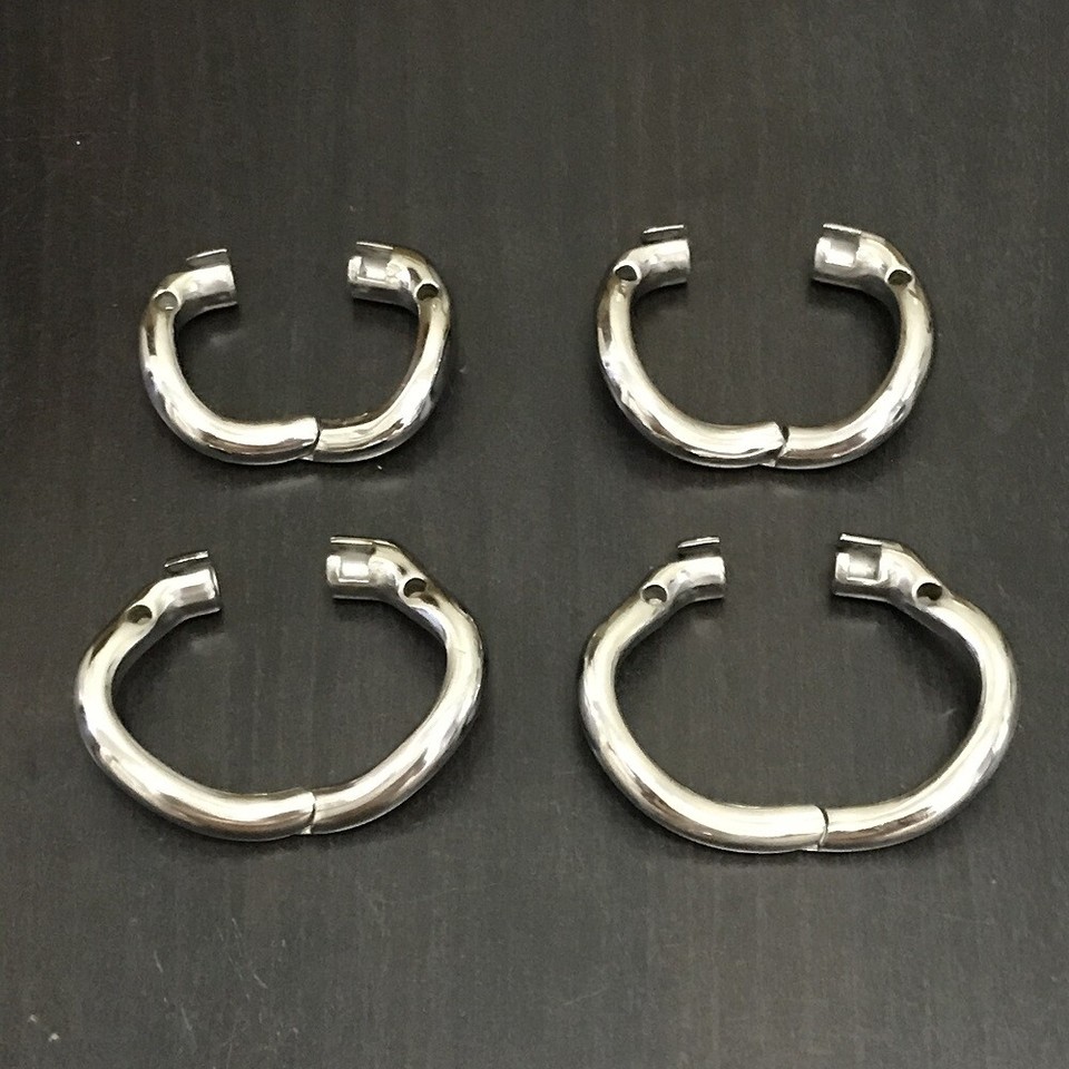 Stainless Steel Hinged Ring for Men Chastity Cage Device Male Metal ...