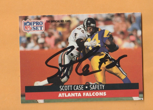 Scott Case Atlanta Falcons AUTO Signed 1991 Pro Set Oklahoma Sooners 3O ...