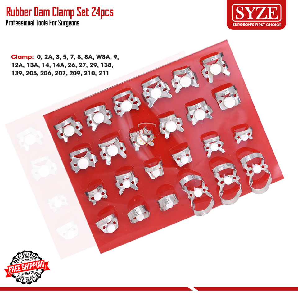 Restorative Rubber Dam Soft Clamps Endodontic Dental Pediatric ...