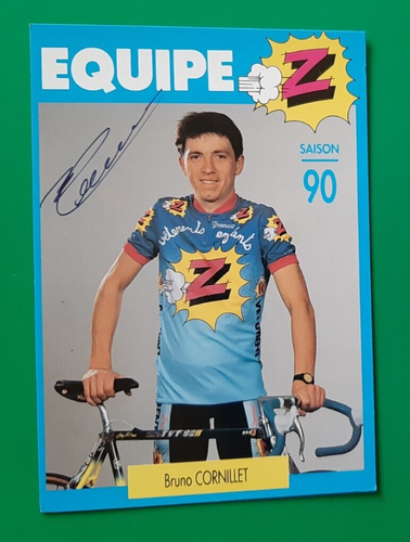 CYCLISME carte cycliste BRUNO CORNILLET équipe Z 1990 Signée | eBay