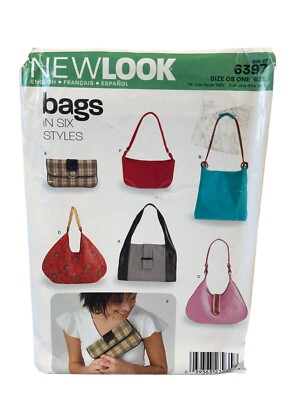 New Look Sewing Pattern 6397 Purse Bag Clutch Satchel | eBay
