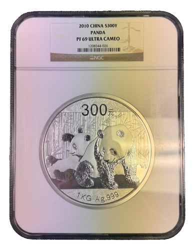 2010 China Kilo 300 Yuan Silver Proof Panda Coin NGC PF69 Ultra Cameo ...