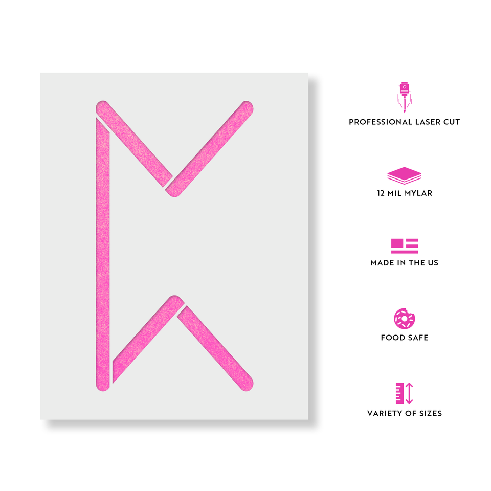 Elder Futhark Perthro Rune Stencil | eBay