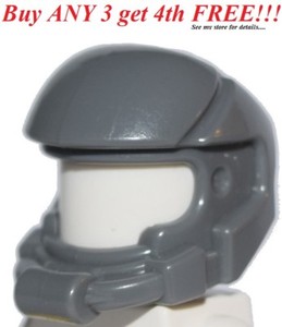 ☀️Lego Minifig Hat Helmet Dark Bluish Gray Space Helm | eBay