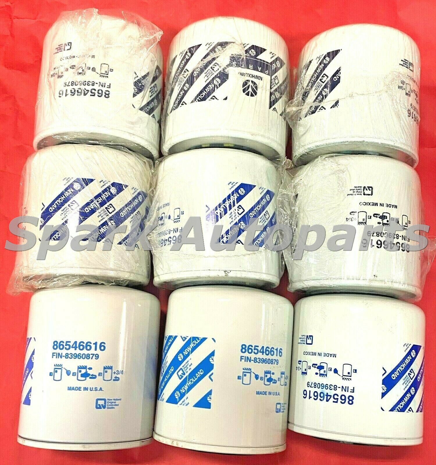 Lot of 9 Engine Oil Filter NEWHOLLAND 86546616 For FORD CF8000, B600 ...