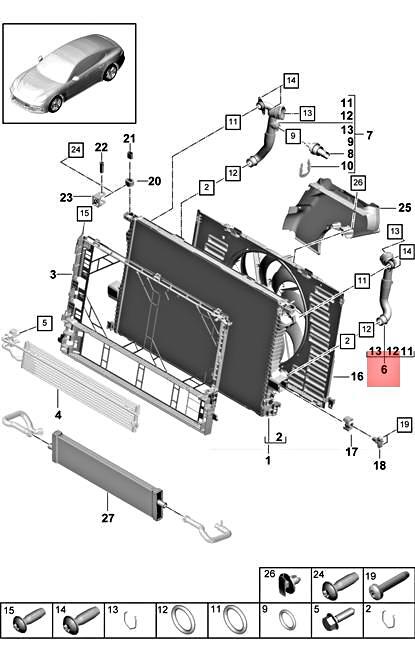 Genuine PORSCHE Panamera 971 Distributor For Coolant Left 9A712143800 ...