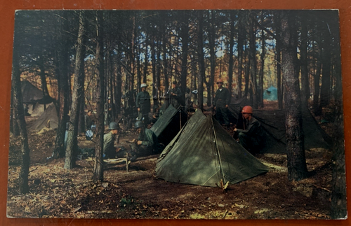 Bivouac Scene at Fort Dix, New Jersey, Army Training Vintage Postcard ...