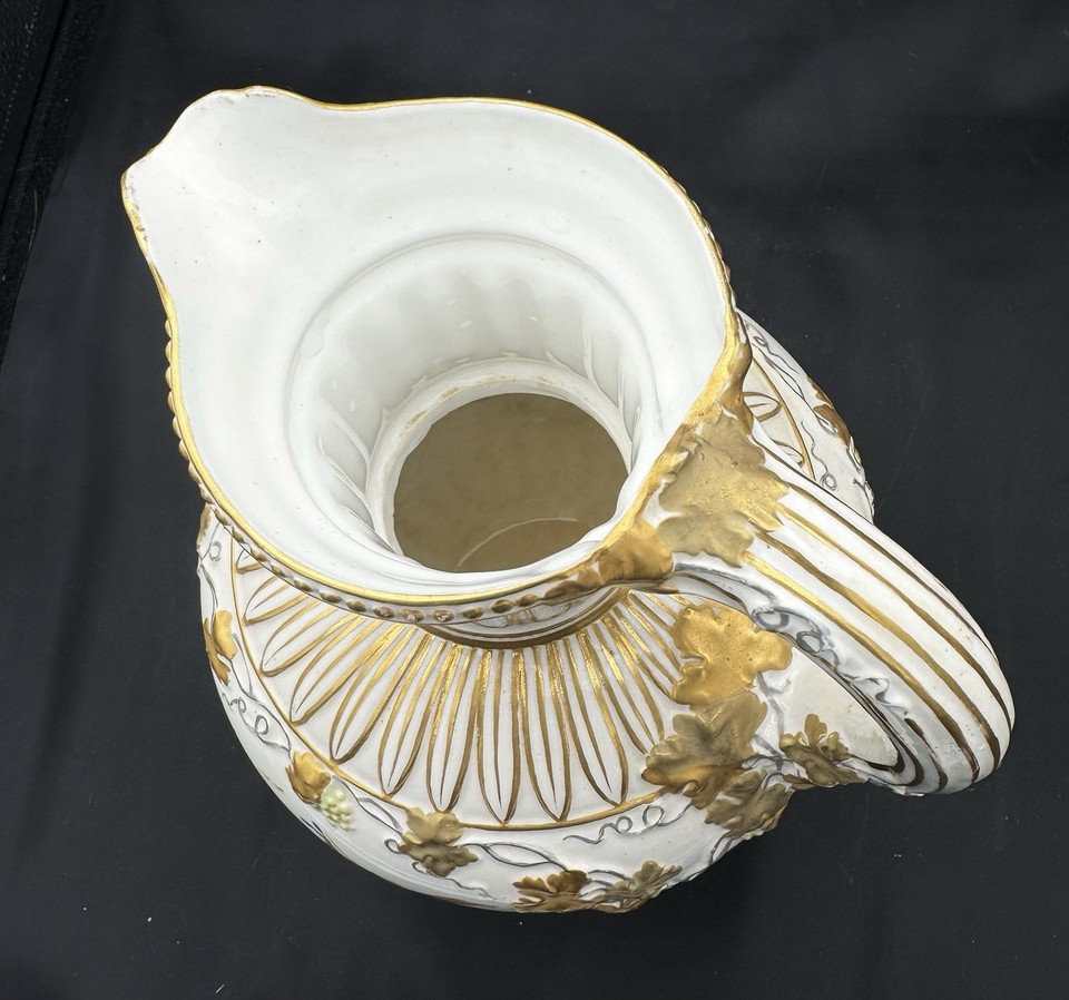 Gorgeous Large Antique Royal Crown Derby H P Birds Porcelain Water Jug ...